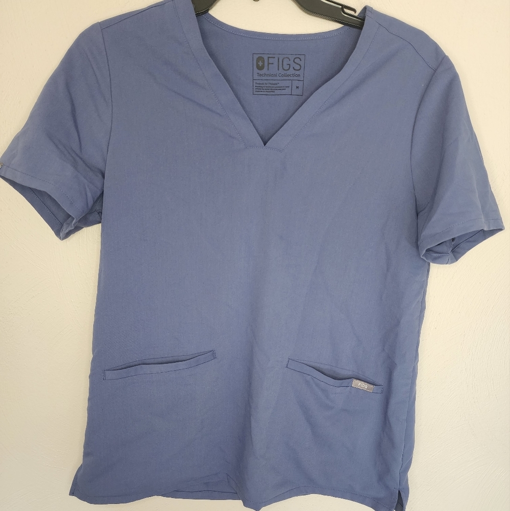 Figs Big Sky Short Sleeve Scrub Top - Gem